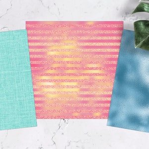 Pastel Foil Digital Paper, Seamless Textures, Rainbow, Digital Metallic ...