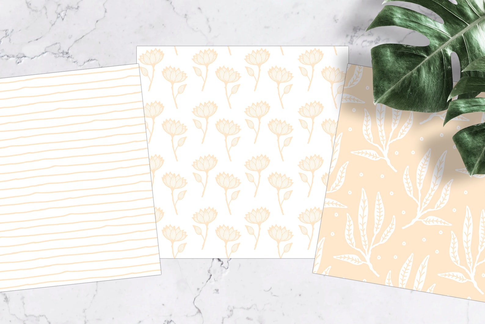 Cream Pastel Digital Paper Printable Paper Pastel Patterns | Etsy