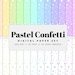 Pastel Confetti Digital Paper Polka Dot printable Paper - Etsy