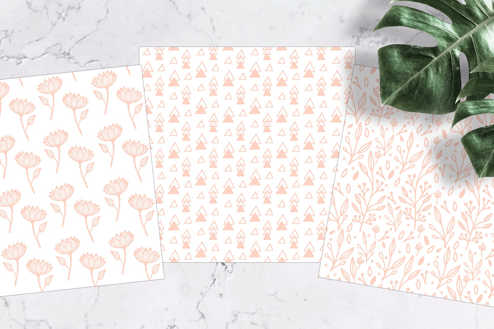 Peach Pastel Digital Paper Printable Paper Pastel Patterns | Etsy