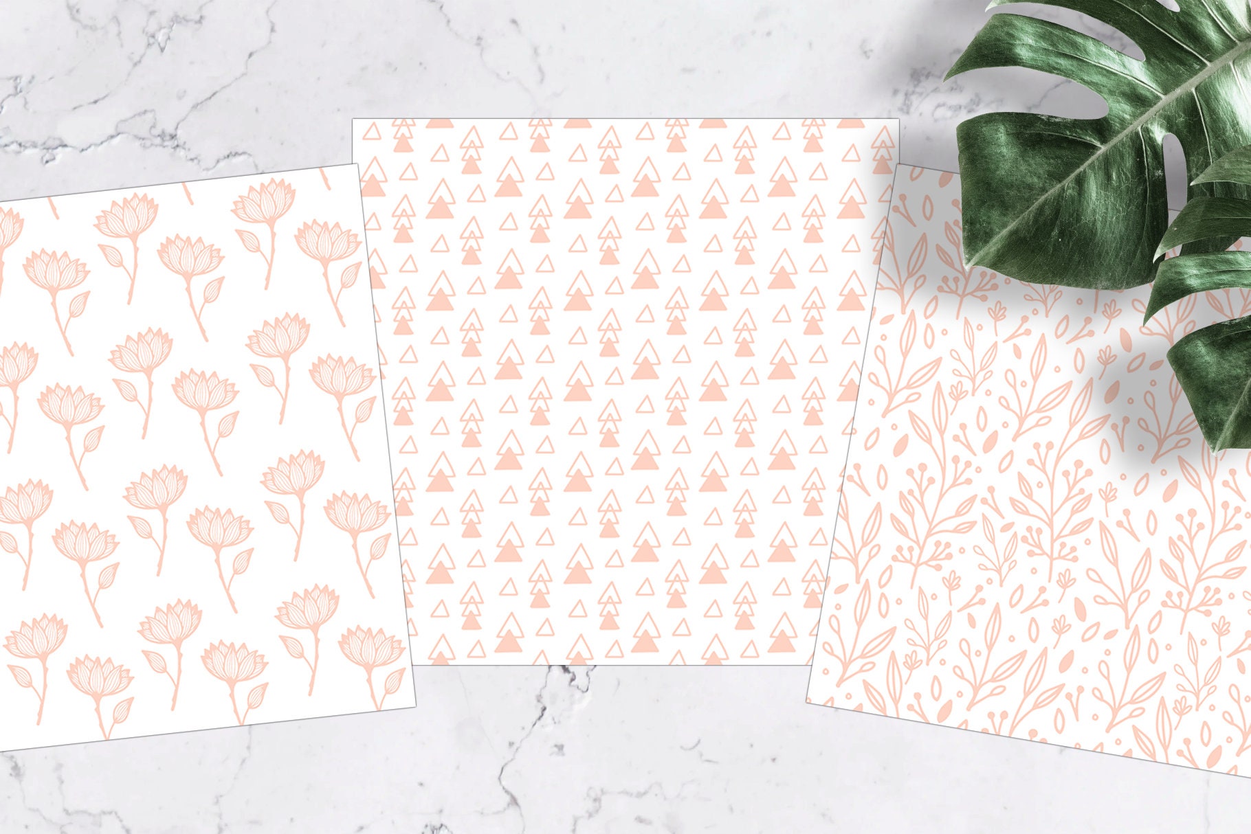 Peach Pastel Digital Paper Printable Paper Pastel Patterns | Etsy