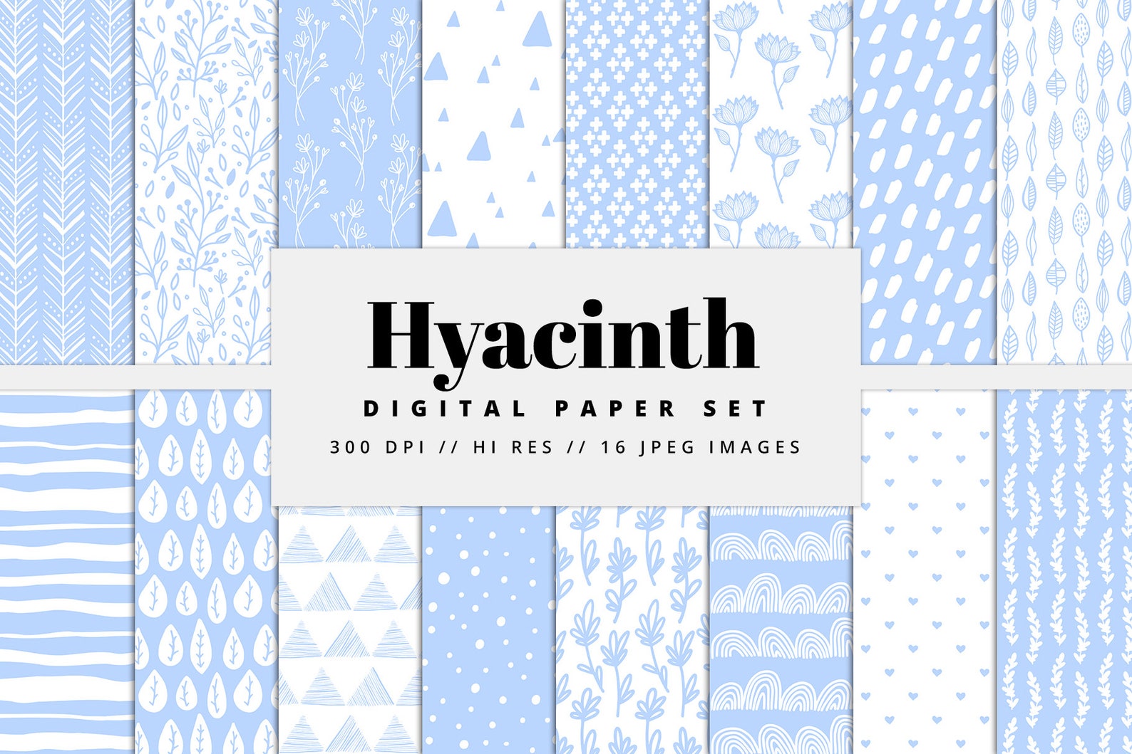 Hyacinth Blue Pastel Digital Paper Printable Paper Pastel - Etsy