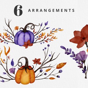 Watercolor Fall Clip Art Set, Autumn Clipart, Watercolor Leaves ...