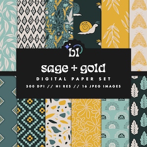 Vintage Digital Paper Set, Retro Seamless Textures, Floral Patterns ...