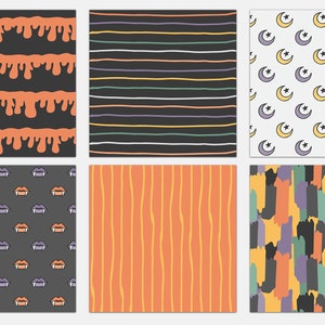 Halloween Digital Paper, Halloween Paper, Halloween Seamless Patterns ...