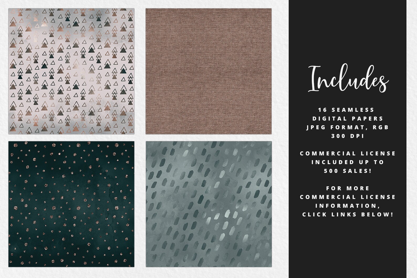 Cozy Winter Digital Paper Set Glitter Digital Paper Copper - Etsy