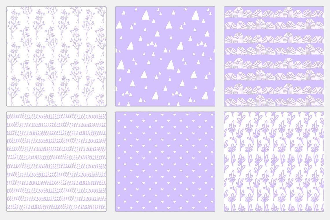 Lavender Purple Pastel Digital Paper Printable Paper Pastel | Etsy