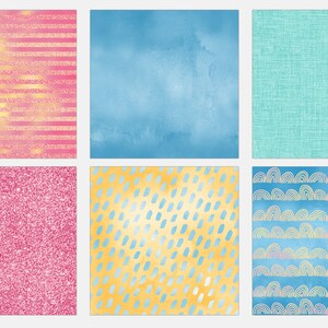Pastel Foil Digital Paper, Seamless Textures, Rainbow, Digital Metallic ...