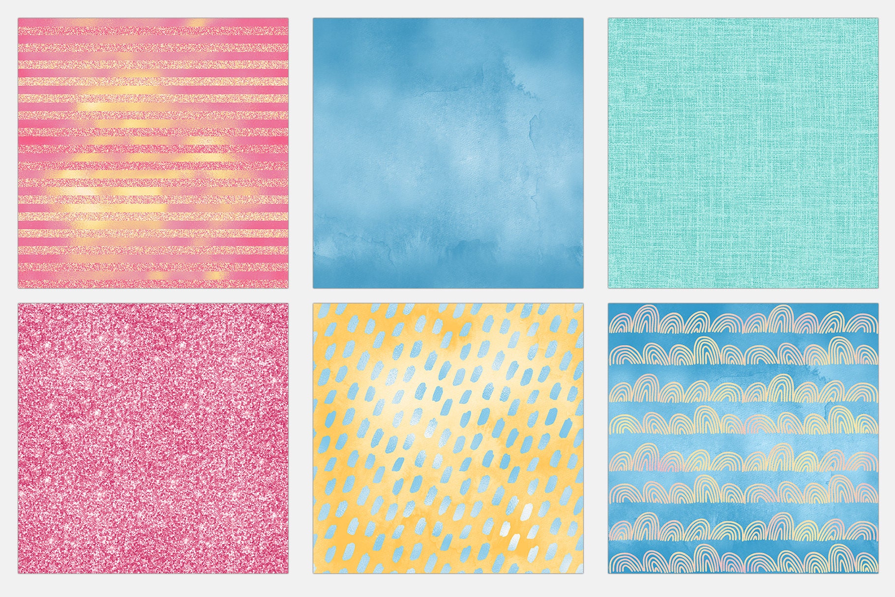 Pastel Foil Digital Paper Seamless Textures Rainbow Digital | Etsy