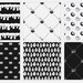 Halloween Digital Paper Black and White Ghosts Witch - Etsy