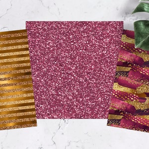 Cupid Gold Foil Digital Paper, Seamless Textures, Hearts, Digital ...