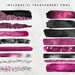 Pink and Black Brush Strokes Clipart, Paint Strokes, PNG, Gold Foil ...