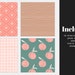 Peach Digital Paper Set, Seamless Textures, Summer Patterns, Spring ...