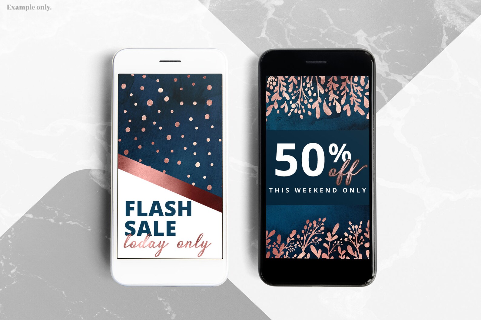 Navy and Rose Gold Foil Watercolor Digital Paper Watercolor - Etsy