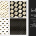 Valentine's Day Black and Gold Digital Paper, Gold Foil, Valentine ...
