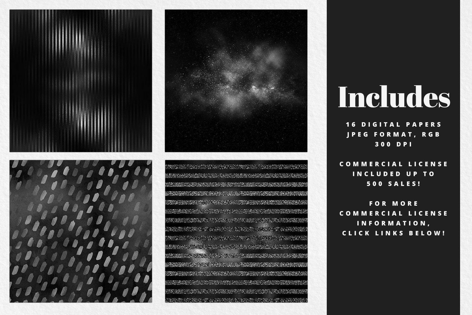 Black Foil Digital Paper Seamless TexturesSilver Digital | Etsy