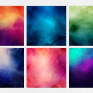 Vibrant Watercolor Digital Paper, Watercolor Textures, Watercolor ...