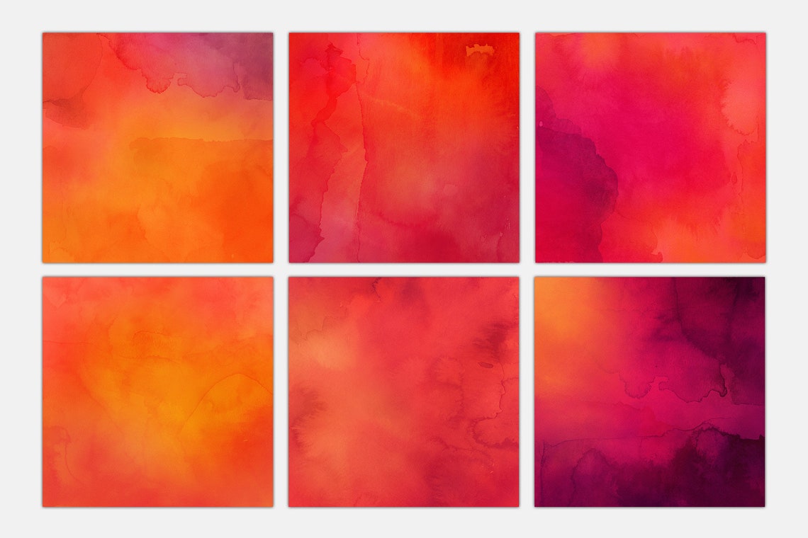 Sunset Watercolor Digital Paper Watercolor Textures - Etsy