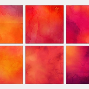 Sunset Watercolor Digital Paper, Watercolor Textures, Watercolor ...