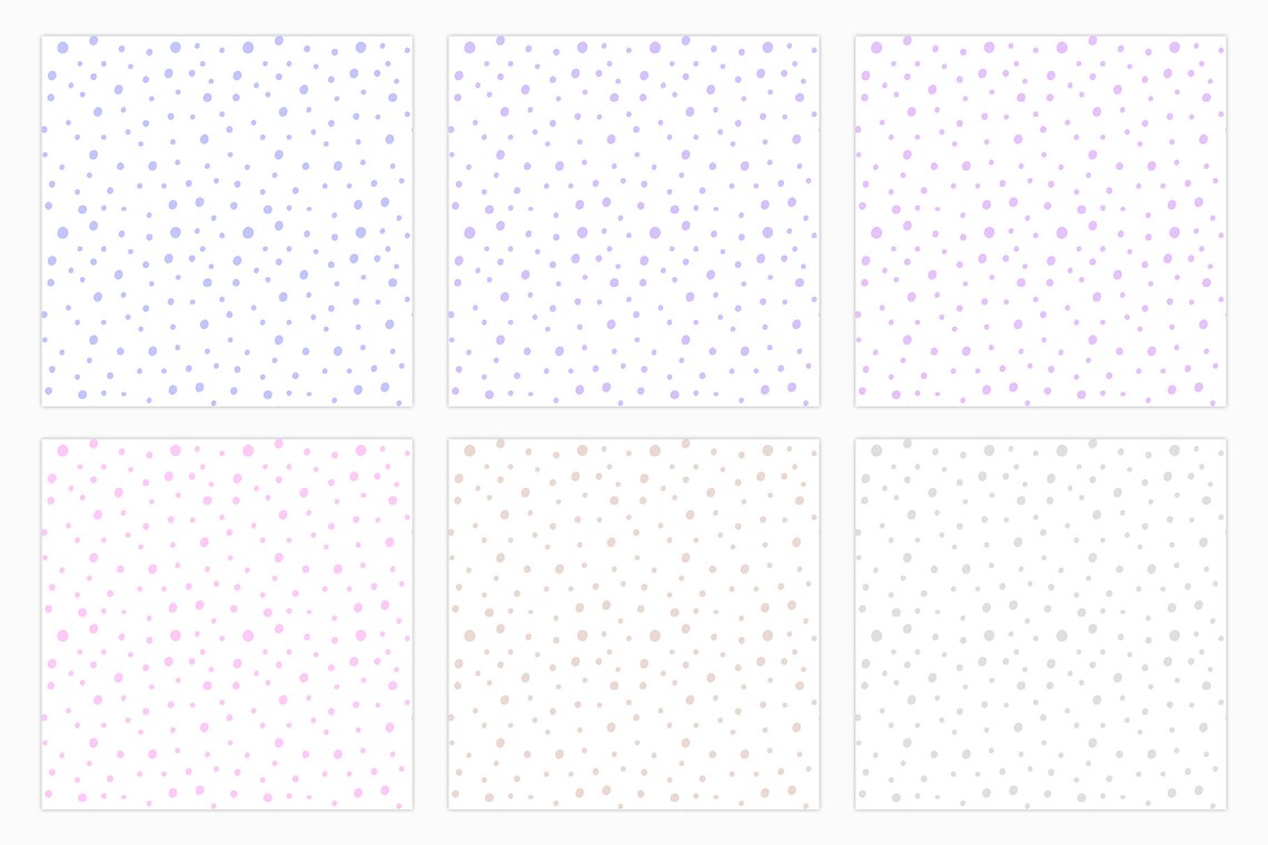 Pastel Confetti Digital Paper Polka Dot printable Paper | Etsy