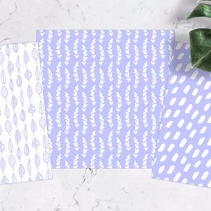 Periwinkle Pastel Digital Paper, Printable Paper, Pastel Patterns ...