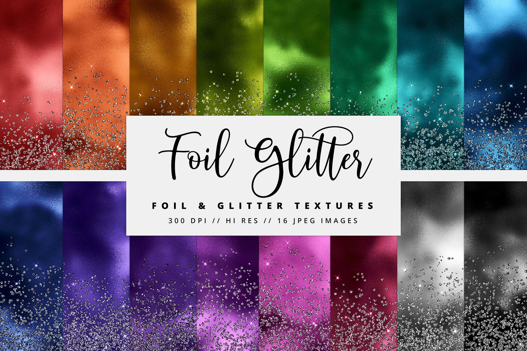 Foil Glitter Digital Paper Foil Textures Digital Metallic - Etsy