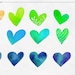 Watercolor Hearts Clip Art, Rainbow Hearts, Valentine Clip Art ...