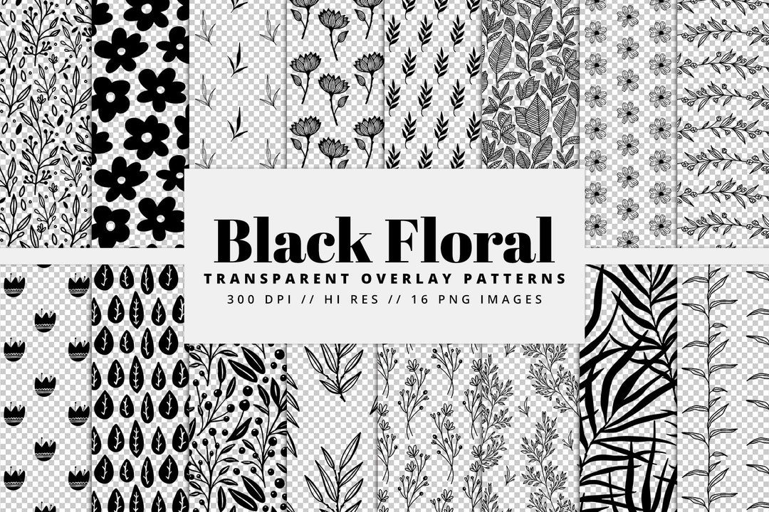 Transparent Overlay Patterns, Overlay Digital Paper, Seamless Patterns ...