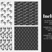 Black and White Floral Digital Paper, Hand-drawn Flowers, Geometric ...