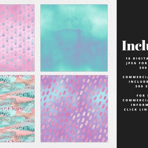 Cotton Candy Pastel Foil Digital Paper, Seamless Textures, Digital ...