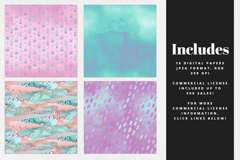 Cotton Candy Pastel Foil Digital Paper Seamless Textures | Etsy