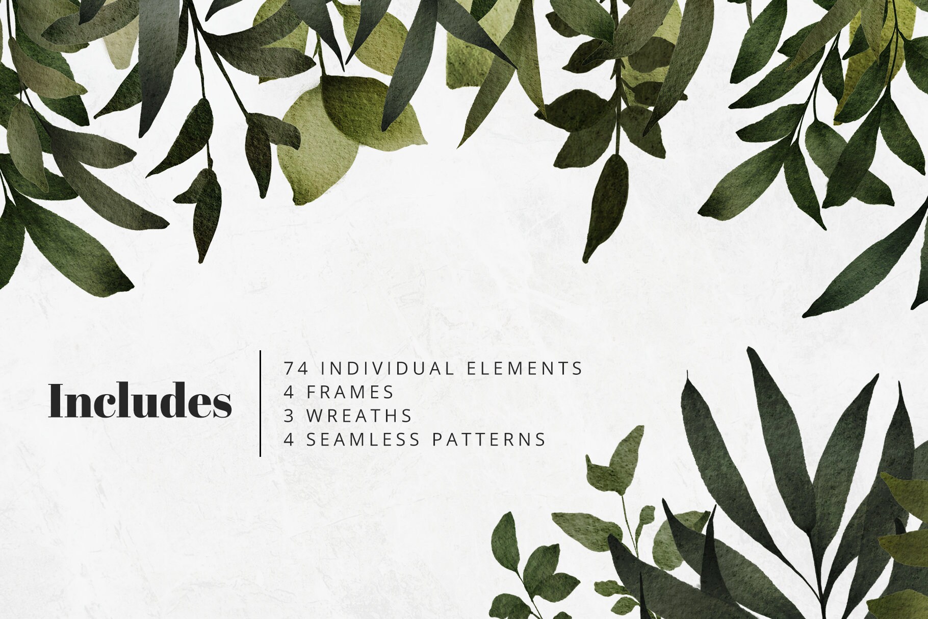 Green Watercolor Leaves Clip Art Botanical Leaves - Etsy