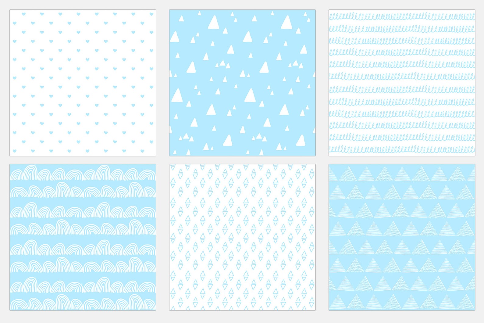 Sky Blue Pastel Digital Paper, Printable Paper, Pastel Patterns ...
