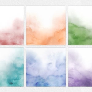 Pastel Ombre Watercolor Digital Paper, Soft Gradient Textures ...