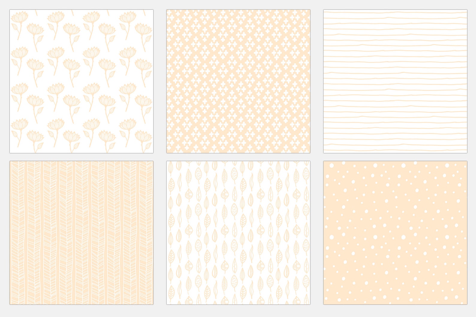 Cream Pastel Digital Paper Printable Paper Pastel Patterns | Etsy