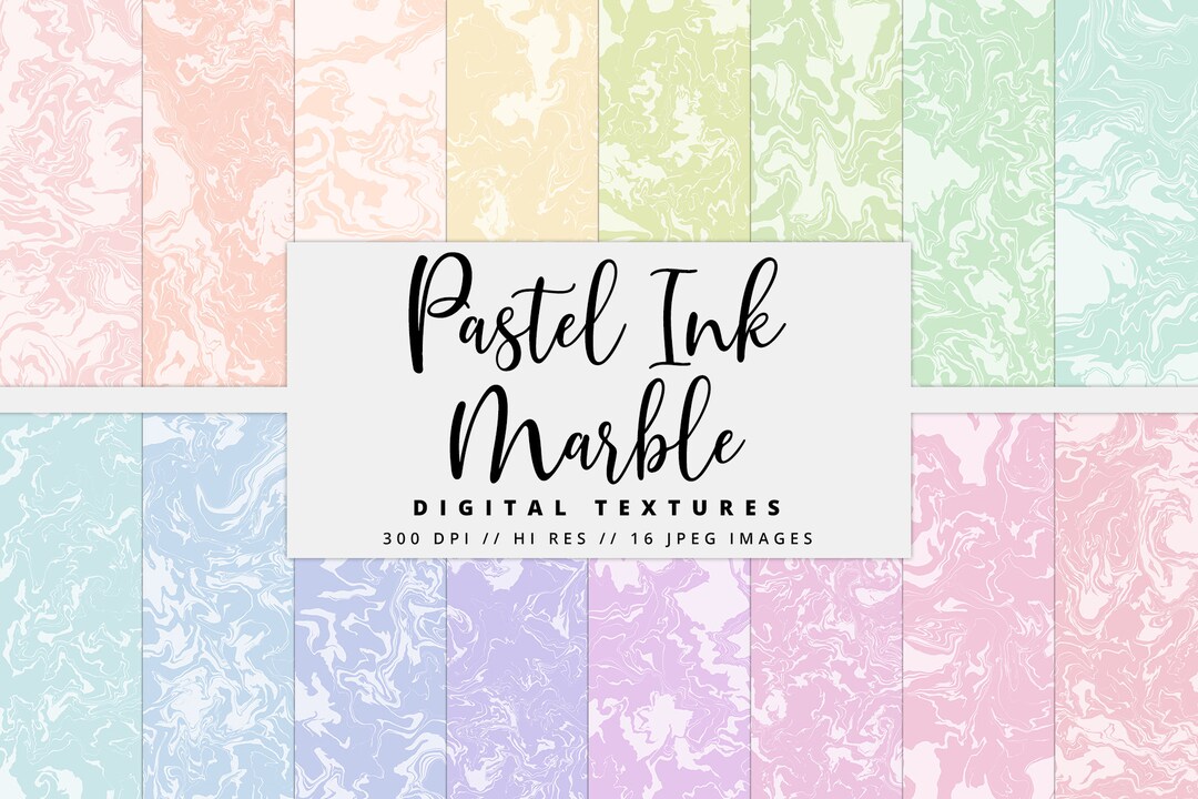 Pastel Marble Digital Paper, Marble Textures, Marble Backgrounds ...