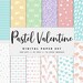 Pastel Valentine's Day Digital Paper, Pastel Digital Paper, Hearts ...