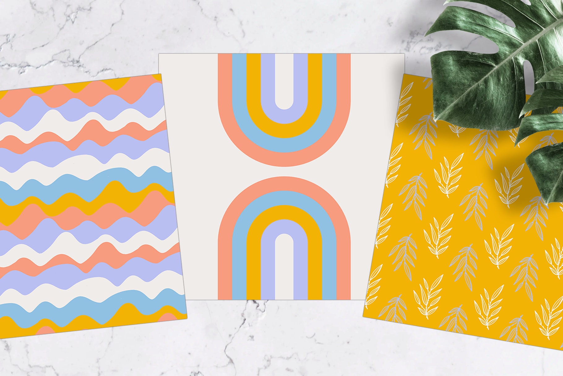 Retro Digital Paper Set Seamless Textures 70s Patterns - Etsy