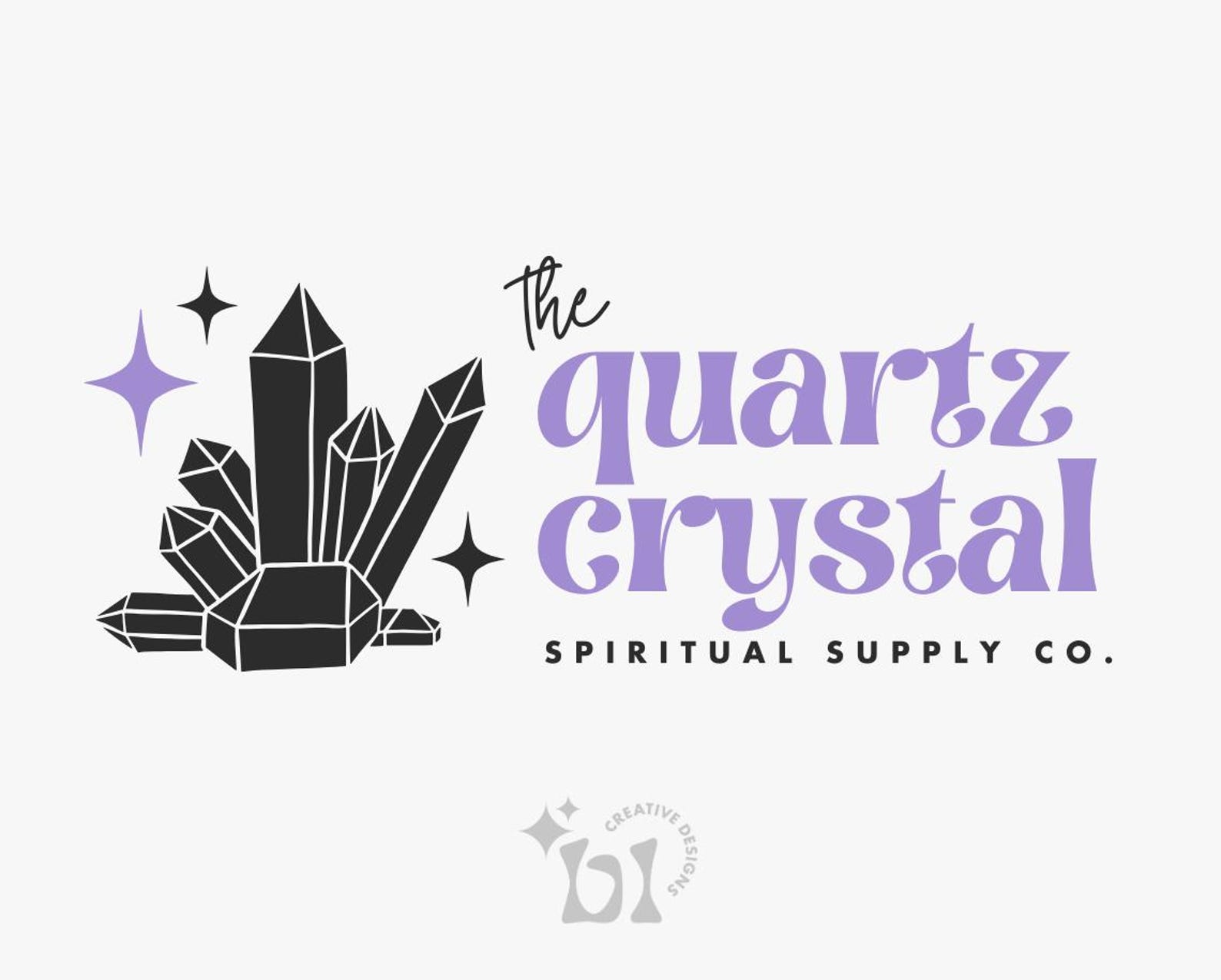 DIY Canva Logo Template - Crystal Editable Logo - Crystal Logo Design ...