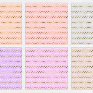 Pastel Gold Foil Chevron Digital Paper, Pastel Backgrounds, Gold ...