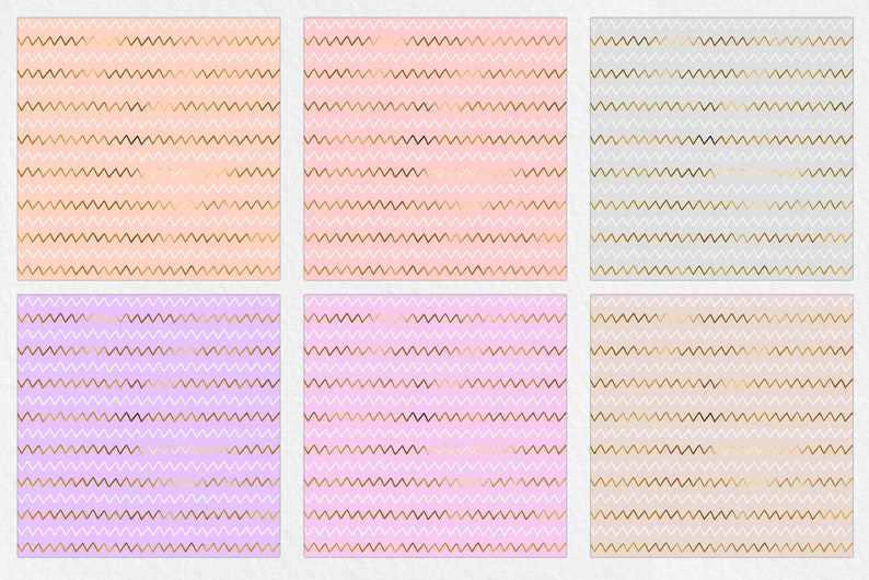 Pastel Gold Foil Chevron Digital Paper Pastel Backgrounds | Etsy