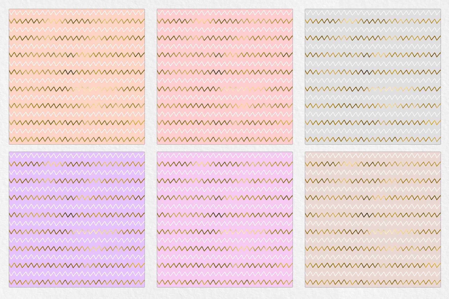 Pastel Gold Foil Chevron Digital Paper Pastel Backgrounds | Etsy