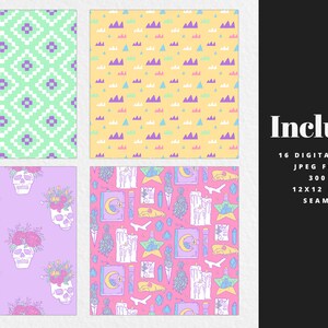 Pastel Halloween Digital Paper Set, Seamless Textures, Halloween ...