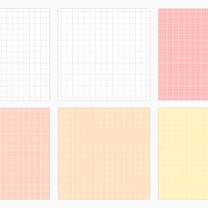 Pastel Grid Digital Paper, Grid Patterns, Square Backgrounds, Trendy ...