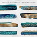 Ocean and Gold Brush Strokes Clipart, Paint Strokes, PNG, Gold Foil ...