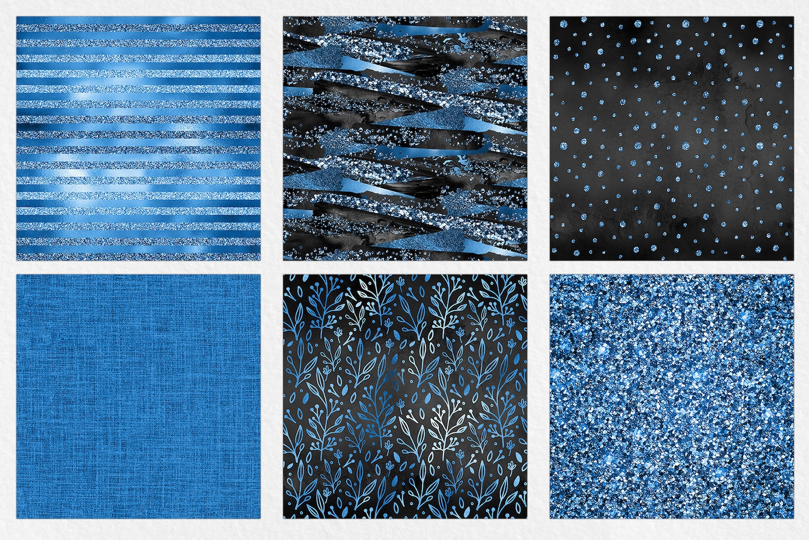 Black & Blue Foil Digital Paper Seamless Textures Digital - Etsy