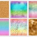 Rainbow Gold Digital Paper, Seamless Patterns, Pastel Digital Paper ...