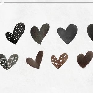 Watercolor Hearts Clip Art, Rainbow Hearts, Valentine Clip Art ...