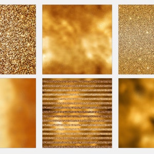 Gold Foil Digital Paper, Seamless Gold Foil Textures, Digital Metallic ...