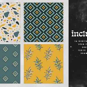 Vintage Digital Paper Set, Retro Seamless Textures, Floral Patterns ...